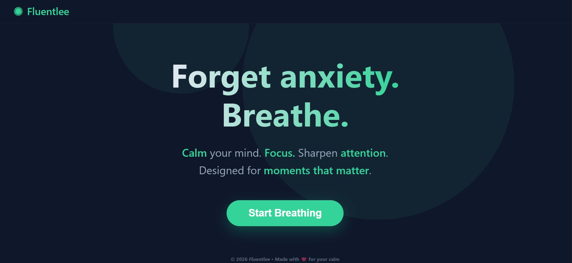 Fluentlee • Calm and Focus in Seconds